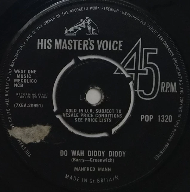 MANFRED MANN DO Wah Diddy Diddy 7" Single (1964) His Master's Voice POP ...