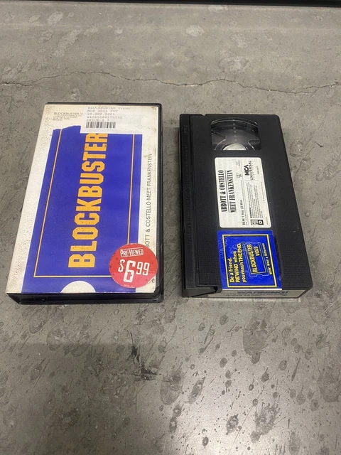 ORIGINAL BLOCKBUSTER VIDEO VHS Rental Clamshell & VHS Abbot And ...