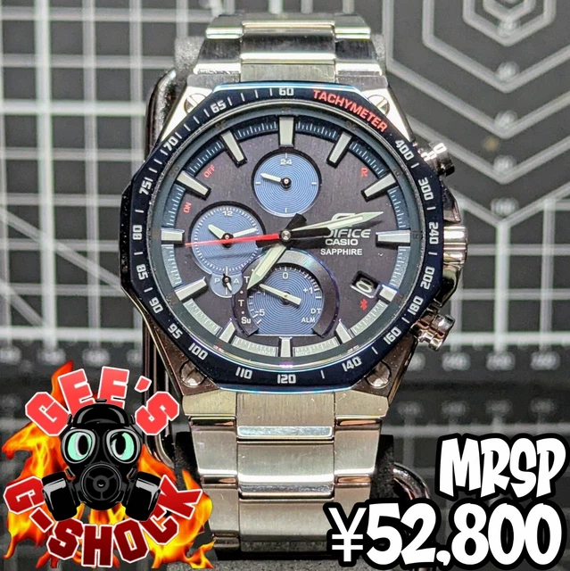 CASIO EDIFICE EQB-1100 Solar Bluetooth Sapphire Steel Silver EQB ...