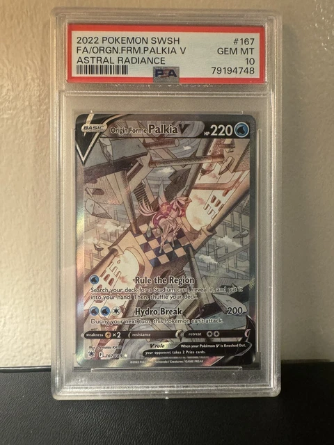 PSA GEM MINT 10 Origin Forme Palkia V Astral Radiance 167/189 Holo Alt Art EUR 69,08 - PicClick FR