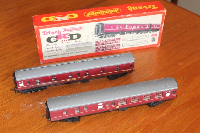 TRIANG 00 GAUGE pair of BR Mk 1 coaches from CKD kits. £18.00 - PicClick UK
