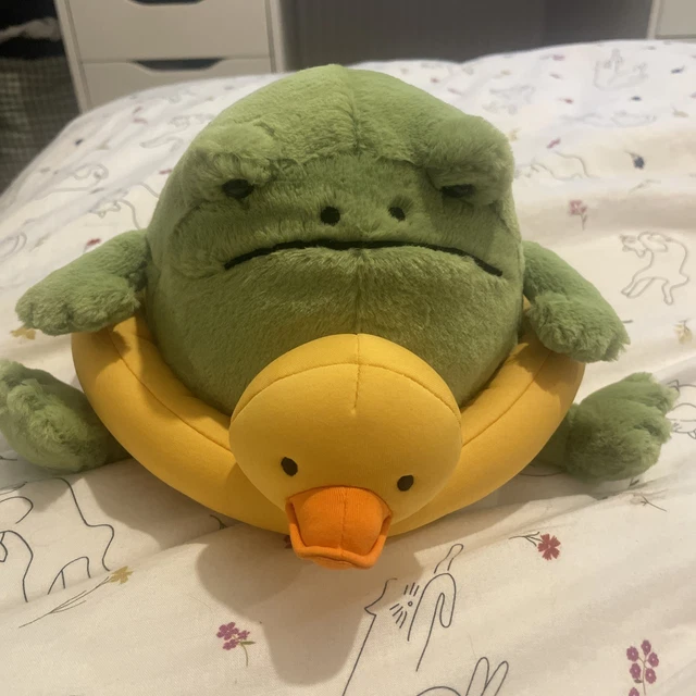 JELLYCAT RICKY RAIN Frog with Rubber Ring Duck - New Tags Soft Plush ...