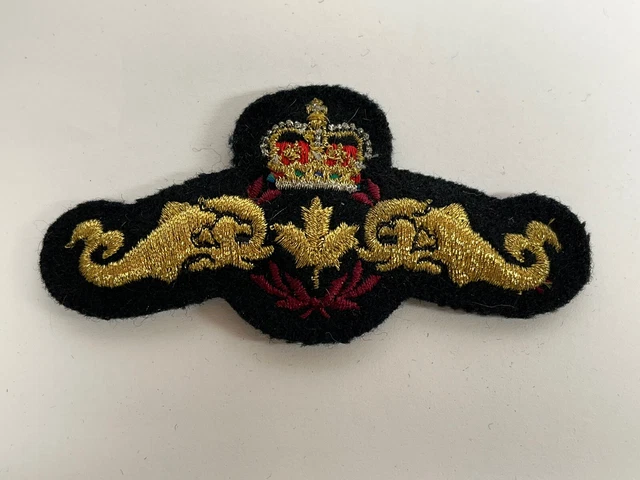 ROYAL CANADIAN NAVY RCN Submariner uniform Padded bullion Patch ***READ ...