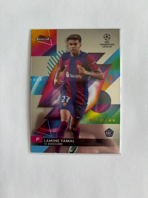 TOPPS UCC FINEST 2024 Lamine Yamal Base Card Barcelona Rookie RC £8.17 ...