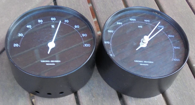 BAROMETRO E IGROMETRO Georg Jensen design Henning Koppel 1990 ger anni ...