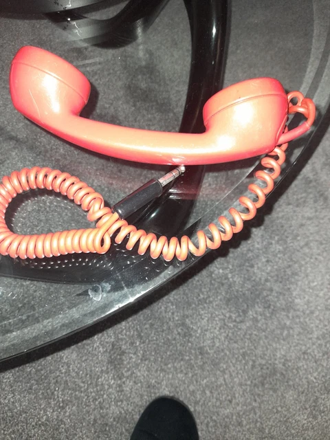 RETRO DJ VINTAGE Telephone Handset Cueing In 1/4” Mono Jack & Curly ...