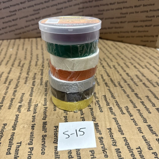 3M SCOTCH VINYL Color Coding Electrical Tape, 3/4” x 66', Multi-Color ...