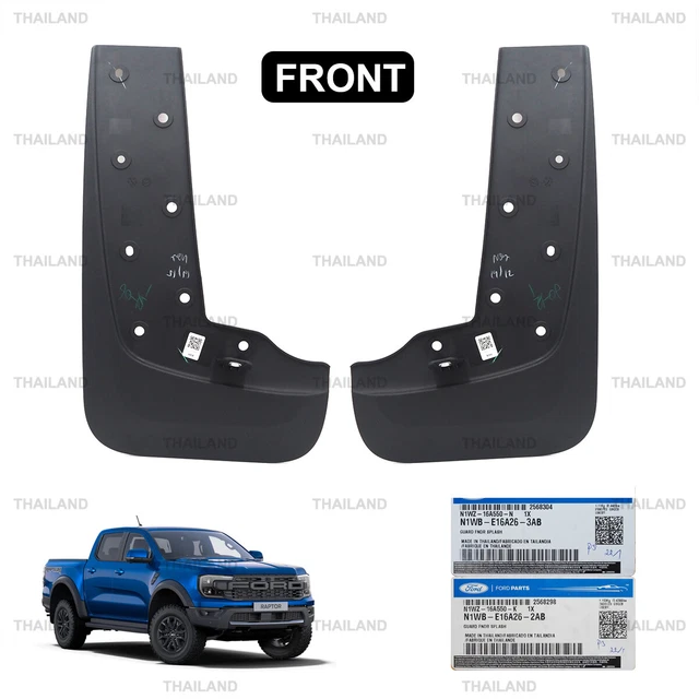 FITS FORD RANGER Raptor Next-Gen 2023 - 25 Front L+R Splash Mud Guards ...