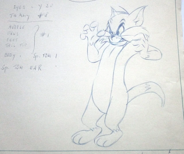TOM AND JERRY Chuck Jones 1960's MGM cat ORIGINAL PRODUCTION cel ...