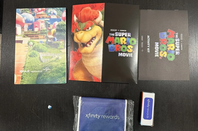 THE SUPER MARIO Bros Movie 2023 poster, activity kit popcorn holder ...