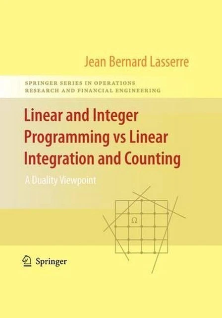 PROGRAMMATION LINÉAIRE ET entière vs intégration et comptage linéaires ...