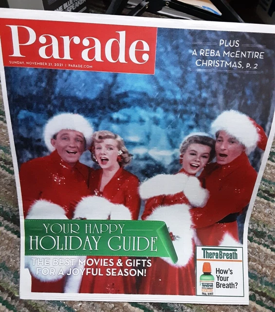 Parade Magazine November 21 2021 Holiday Guide Reba Mcentire Bing Crosby Movies £313 Picclick Uk