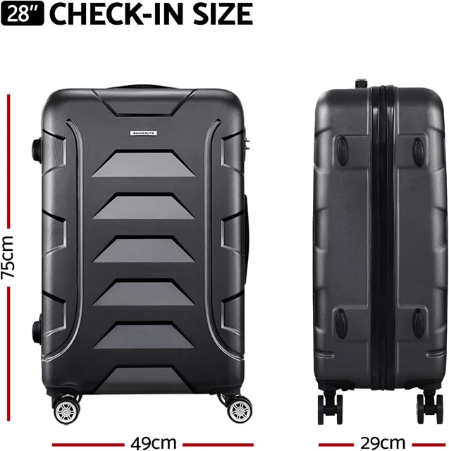 28& HARD SHELL Suitcase, 100L Capacity, TSA Lock, 360° Spinner Wheels ...