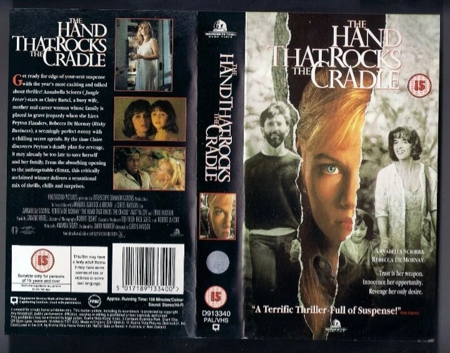 VHS VIDEO. THE Hand that Rocks the Cradle. Rebecca De Morney, Annabella ...