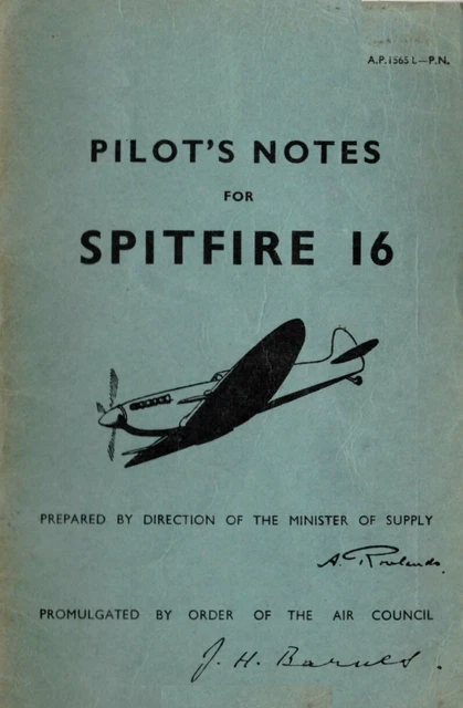 SPITFIRE 16 PILOTS Notes: RAF Mk.IX + US-made Merlin/ Bonus DataPack ...