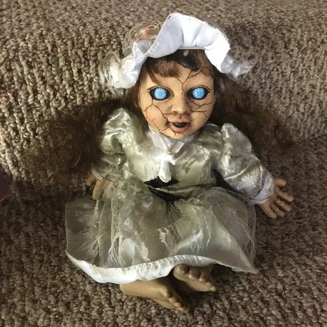 SPIRIT HALLOWEEN HAUNTED Decrepit Doll Talking Scary Prop 15 ...