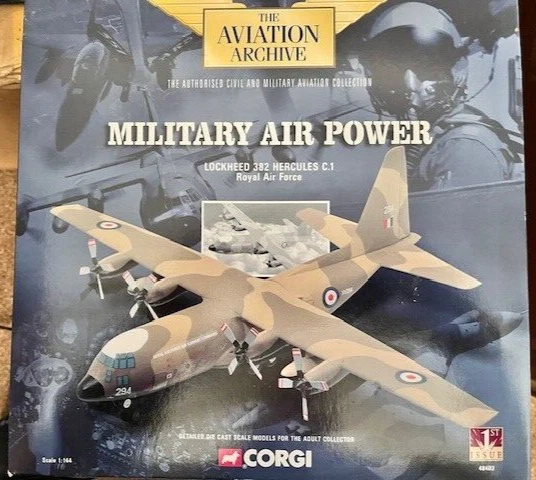 CORGI AVIATION 1/144 Lockheed C-130 382 Hercules C.1 RAF, AA48403 £36. ...