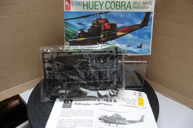 HOBBY CRAFT 1/100 Huey Cobra Bell Ah-1G Helicopter Boxed £9.99 ...