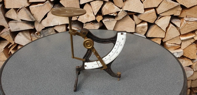 ANTIQUE ART NOUVEAU Scale Letter Scale Brass Fine Scale Post World Mail ...