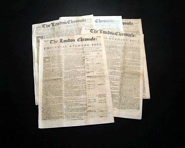 FIVE 18TH CENTURY London England Pre Revolutionary War Era 1758-1772 ...