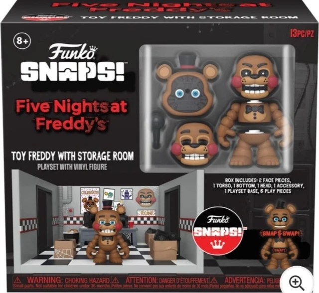 FUNKO SNAPS FIVE Nights At Freddys FNAF Toy Freddy With Storage Room ...
