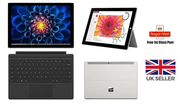 MICROSOFT SURFACE 3 Model 1645 x7-Z8700 4GB RAM 64GB Windows 11 Pro £74 ...