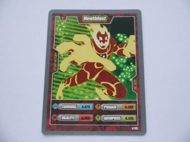 BEN 10 ALIEN Adventures Collectable Card HEATBLAST Card 1/110 Trading ...