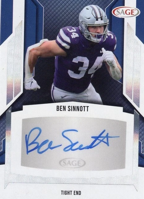 BEN SINNOTT 2024 Sage Silver Rookie Auto #A-BS Washington Commanders ...