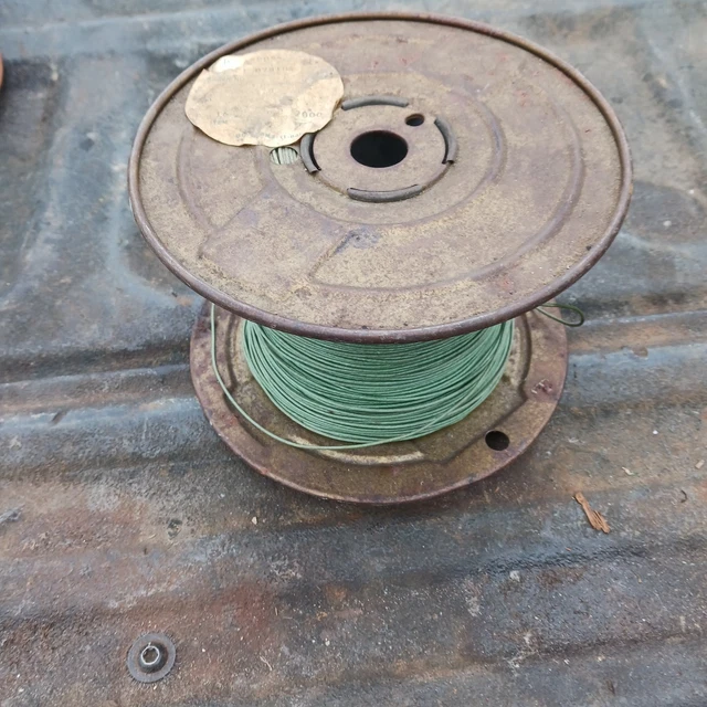 ANTIQUE VINTAGE TELEPHONE Switchboard Wire Spool Cloth Covered EUR 103 ...