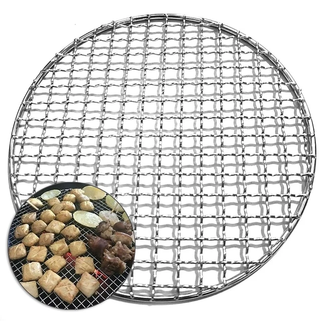 BARBECUE STAINLESS STEEL Round Grill Net for Cooking Baking and ...