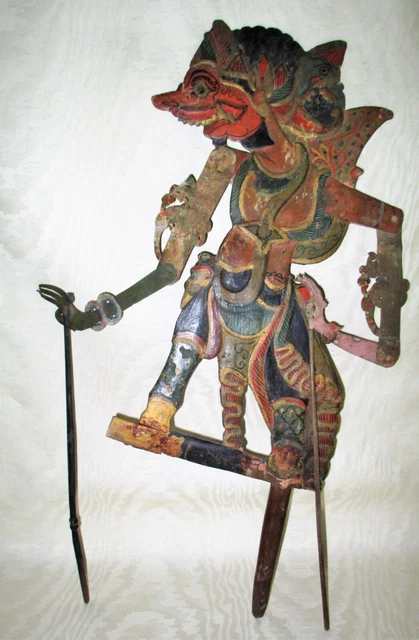 ANTIQUE INDONESIAN WAYANG Kulit shadow puppet 22" £185.35 - PicClick UK