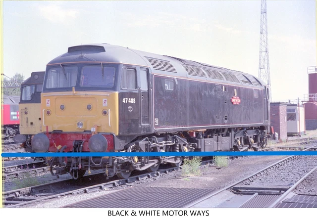 TRAIN COLOUR Negative Class 47 488 In Waterman Railways Black Livery £0 ...