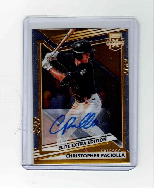 CHRISTOPHER PACIOLLA 2022 Panini Elite Extra Edition Auto #/99 Gold ...