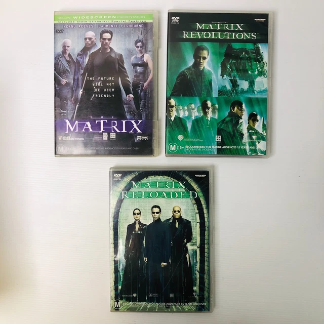 THE MATRIX TRILOGY DVD Set: Matrix, Revolutions, Reloaded Region 4 $16. ...