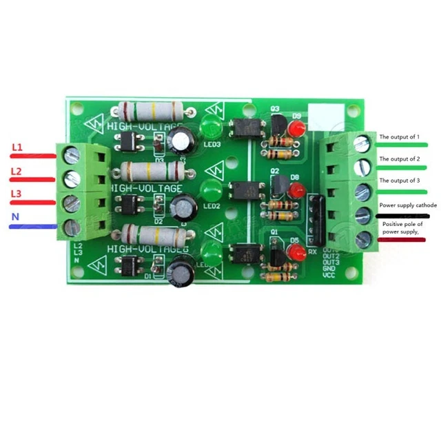 AC 220V OPTOCOUPLER Isolation Module Voltage Detect Board for PLC 3 5V ...