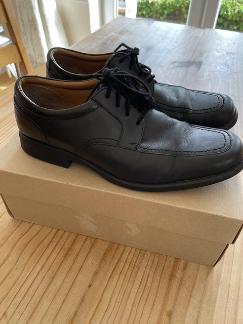 CLARKS MENS HUCKLEY Spring Black Lace Up Shoes Size 8 with Original Box ...