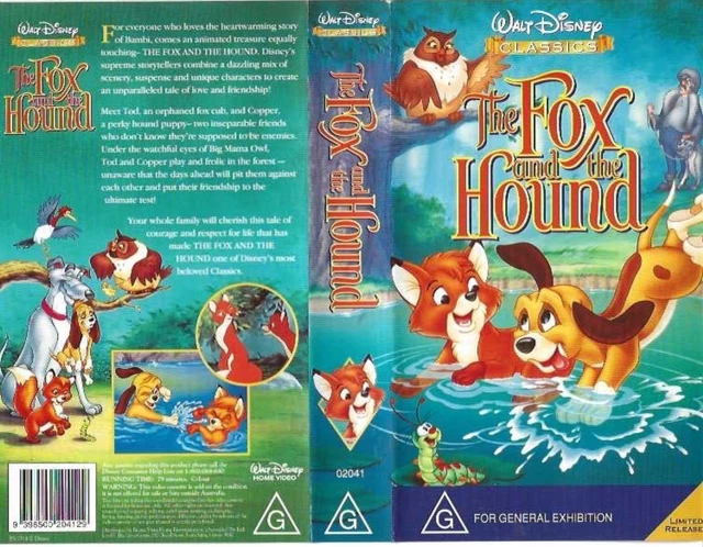 WALT DISNEY The Fox And The Hound Vhs Video Pal~ A Rare Find £12.72 ...