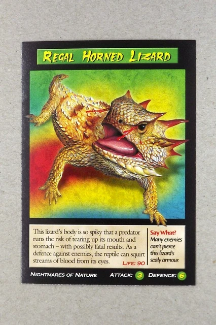 WEIRD N’ WILD Creatures Nightmares of Nature Card # Regal Horned Lizard ...