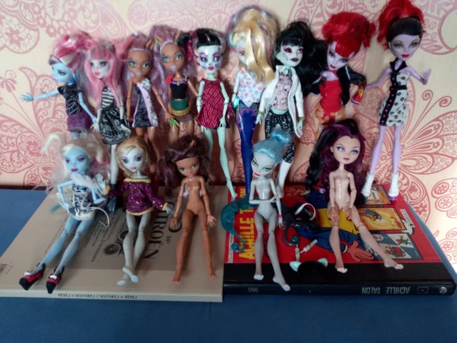 LOT 14 POUPÉES Monster high dont Roller Lagoona Blue queue 40cm complete access EUR 60,00 ...