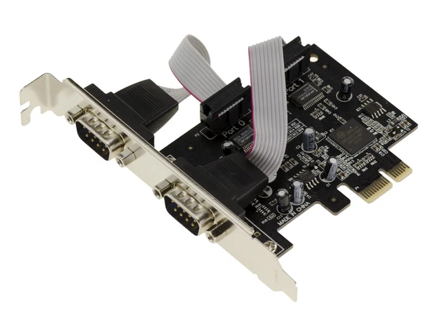 CARTE PCIE SÉRIE RS232 2 Ports COM UART DB9 - Chipset OXFORD OXPCIe952 ...