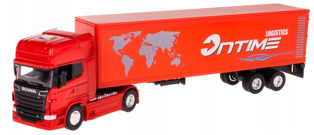 SCANIA V8 R730 Logistics Swedish Truck Lorry Model Diecast Red Toy 1:64 ...