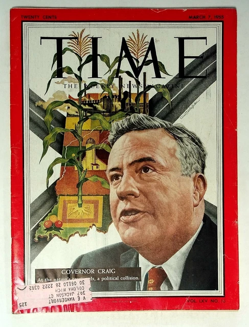 TIME MAGAZINE MARCH 7, 1955, Governor George Craig - 120622JENON-18 EUR ...