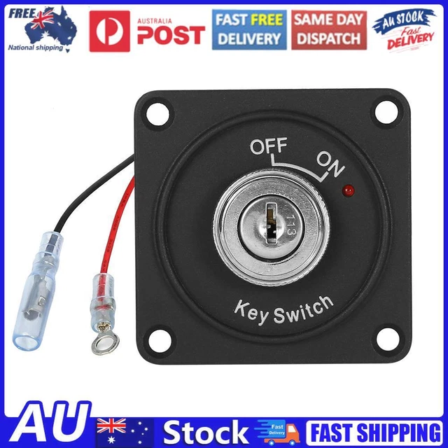 ON/OFF 2 POSITION Ignition Switch DC 12V 10A Marine Boat Key Switch ...
