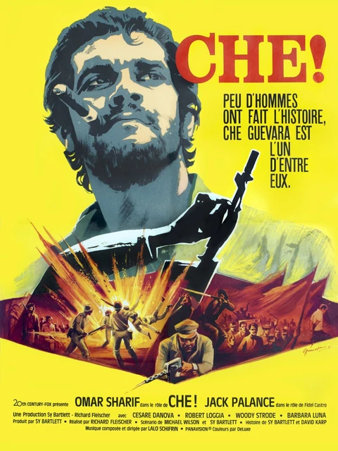 CHE ! OMAR SHARIF, JACK PALANCE- REPRO AFFICHE SUR TOILE EN 340g (60X80 ...