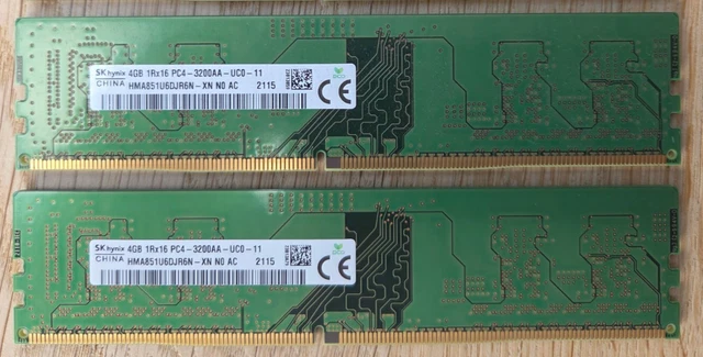 SK HYNIX 8GB DDR4 3200MHz 1.2V PC4-25600 Desktop 288-pin RAM HP L47720 ...