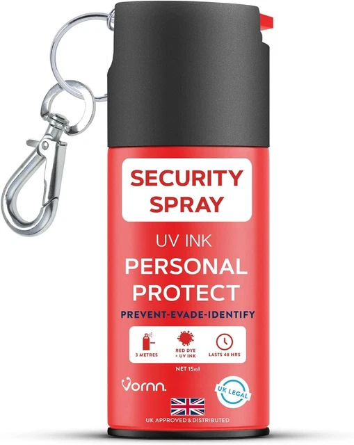UK LEGAL SELF Defence Pepper Spray-Long Lasting Criminal Identifier UV ...
