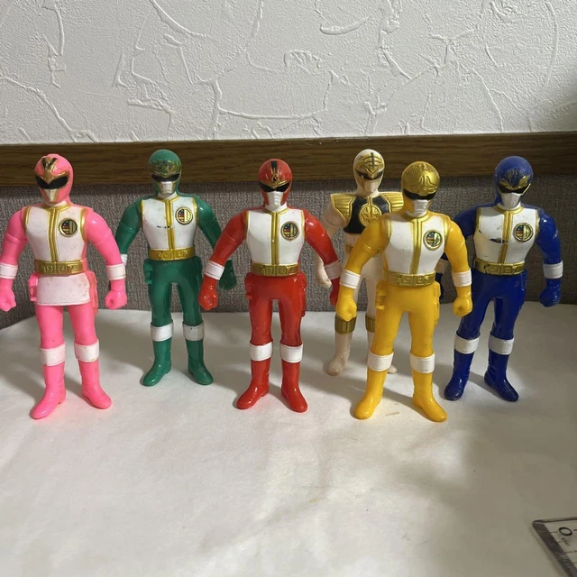 MIGHTY MORPHIN POWER Rangers Dairanger Soft Vinyl Figurine 6p set ...