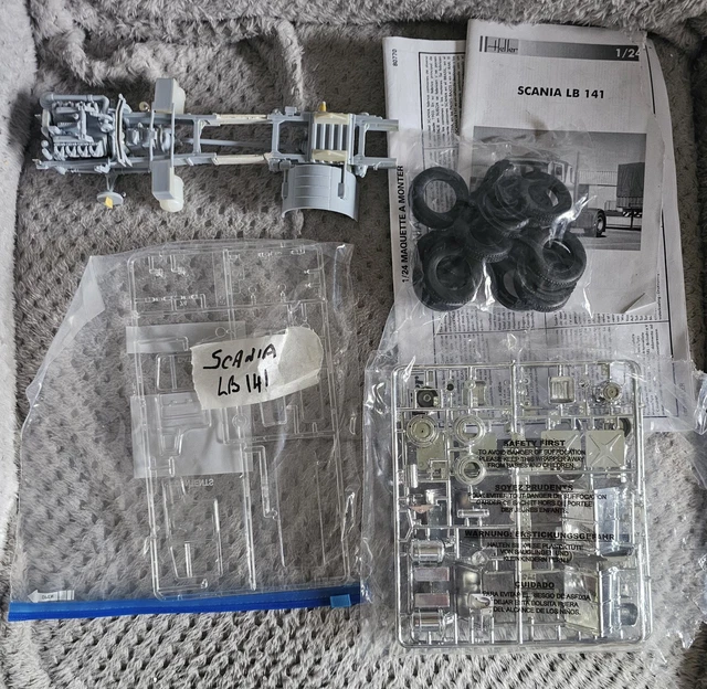 1/24 SCALE (POSSIBLY Heller) Scania 141 plastic model truck kit **NO ...