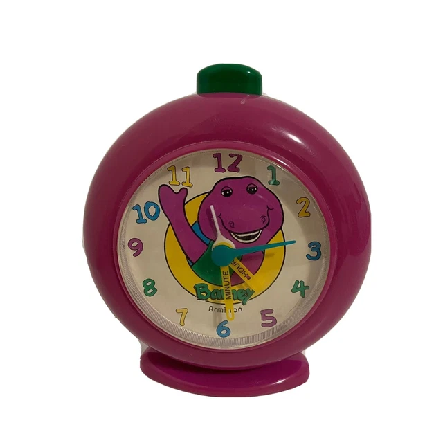 VINTAGE BARNEY THE Purple Dinosaur Alarm Clock 1990’s - Cute - As-is ...