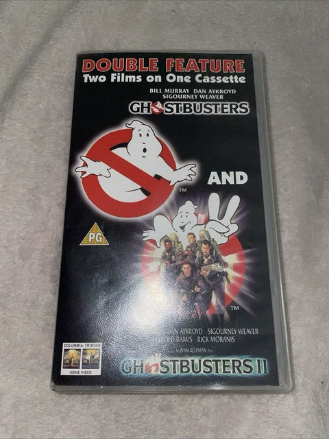 GHOSTBUSTERS 1 & 2 Double Feature VHS Video 2 Films On 1 Cassette ...